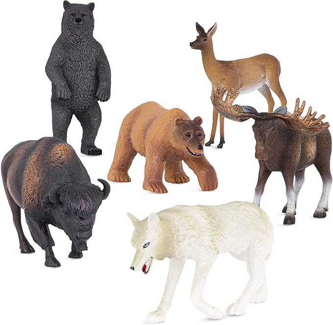 Terra by Battat – North American Animals Set – Realistic Animal Toys ...