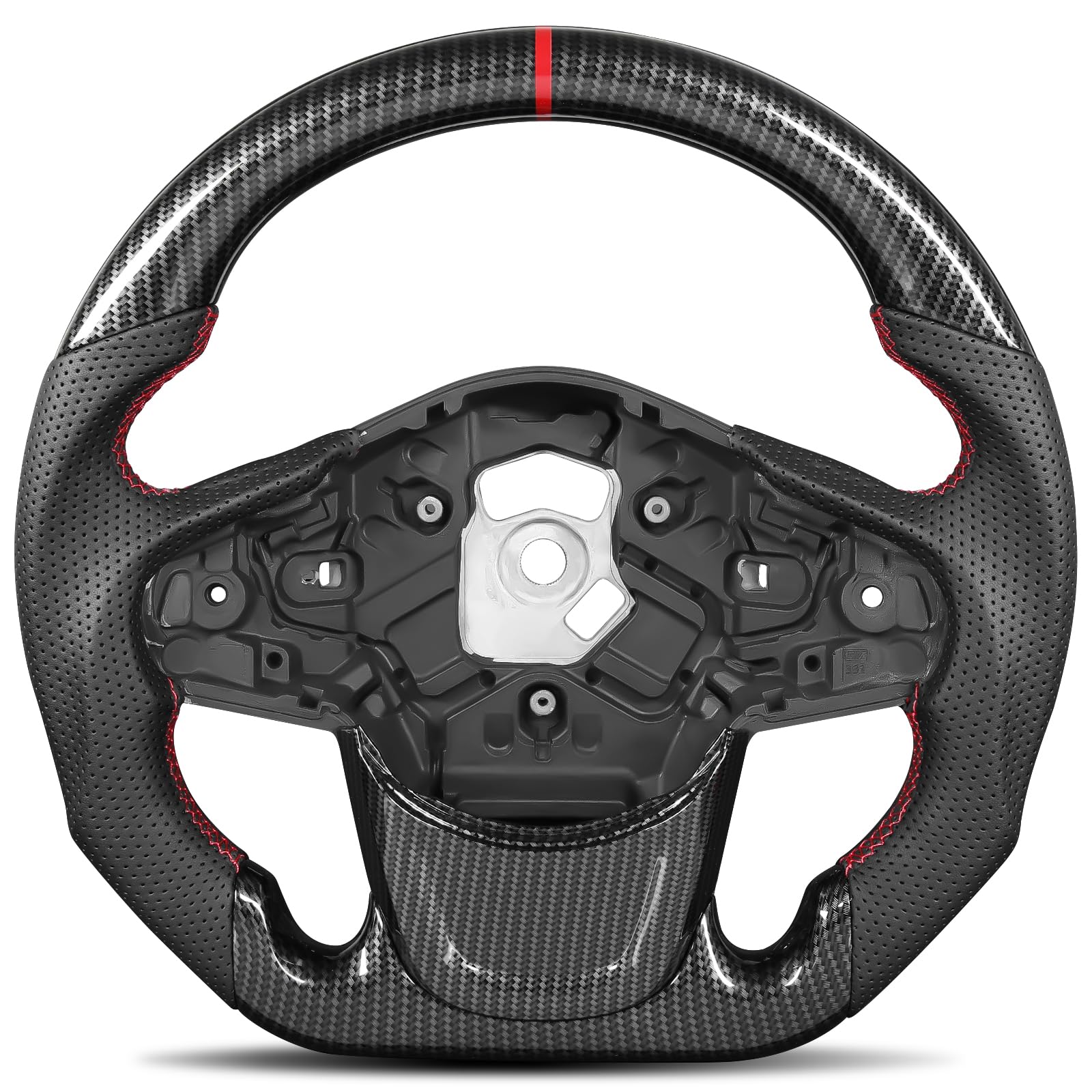 Snapklik.com : TESFEEL Hydro-Dip Carbon-Fiber Steering Wheel For Toyota ...