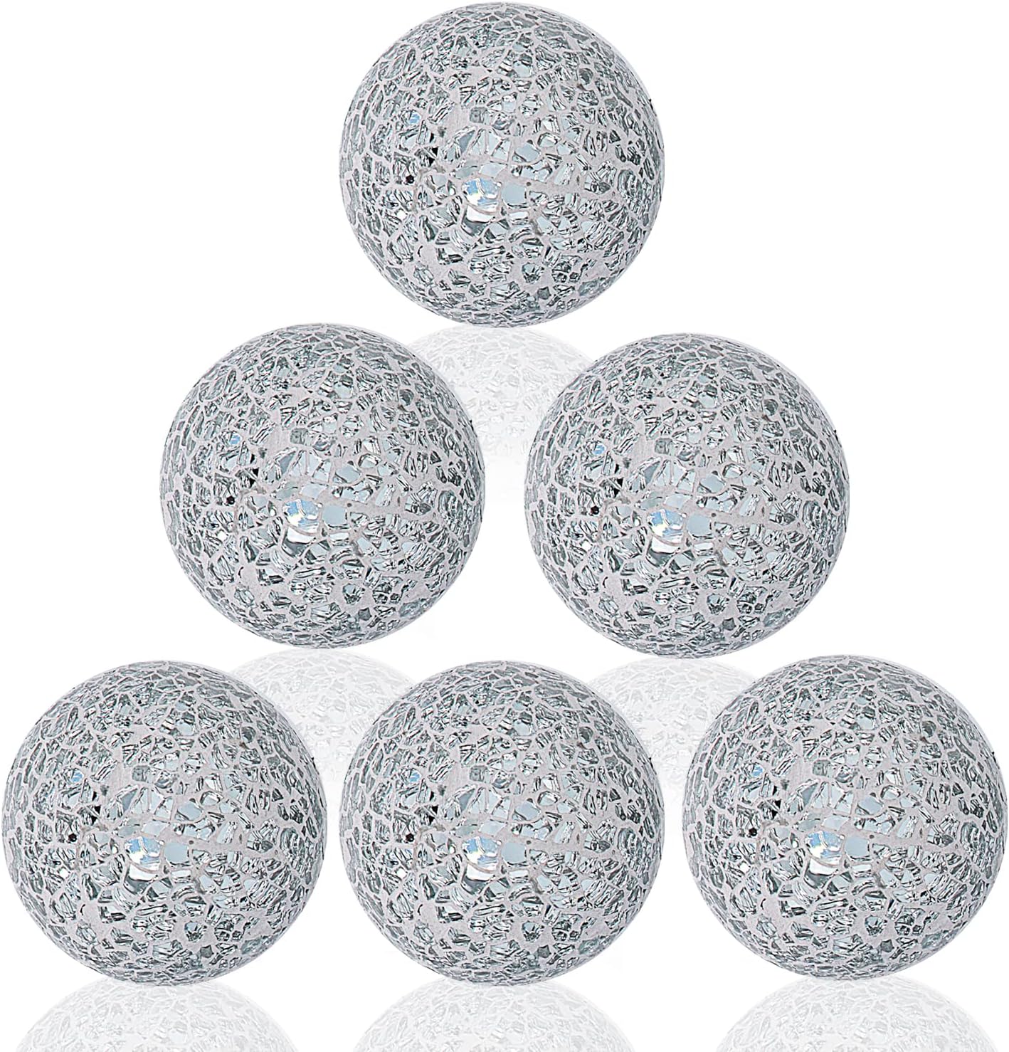 Amazon.com : 25 Home Decor 3'' Decorative Wire Ball Silver. Set of 8 ...