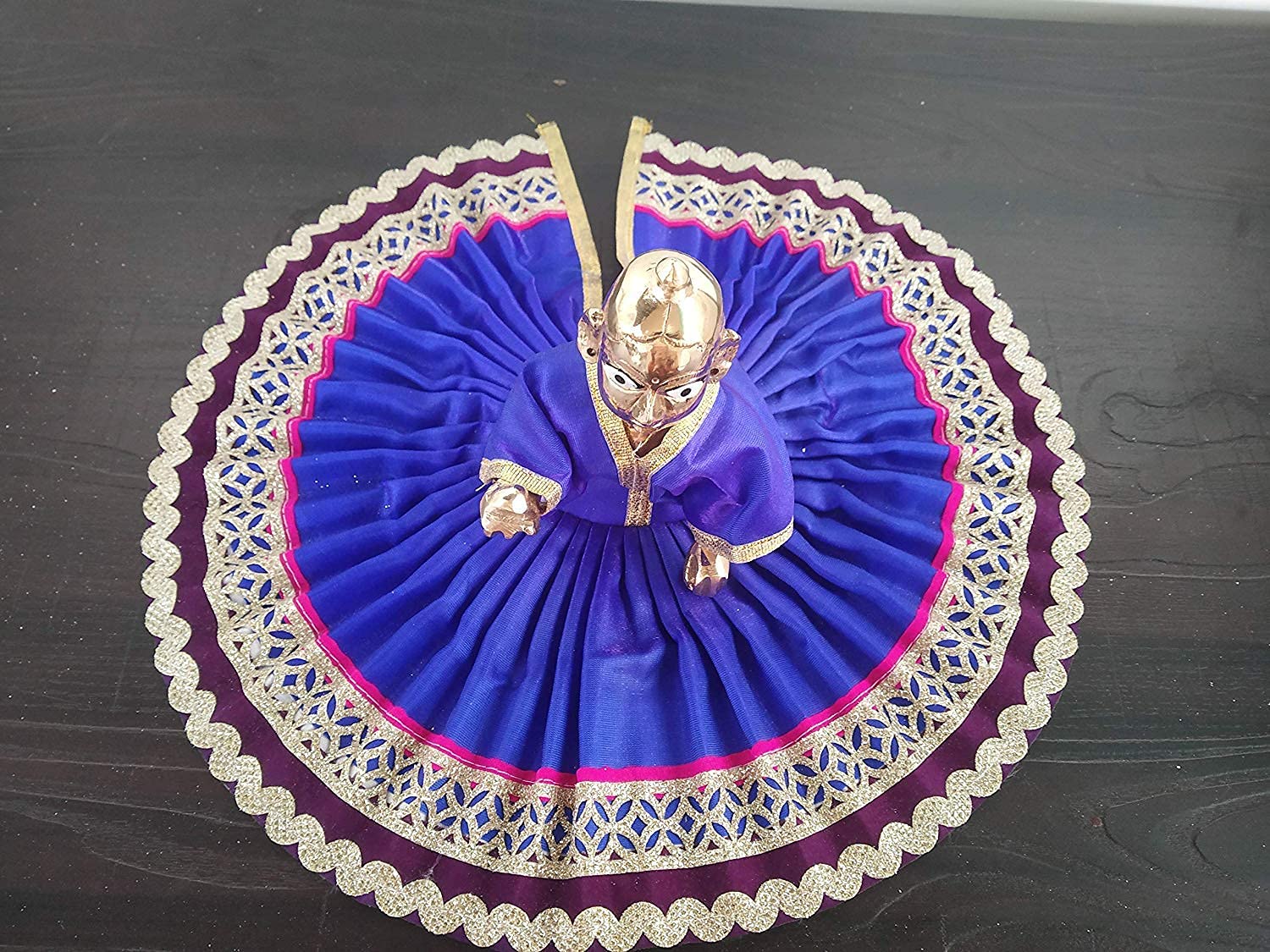 Buy Style OK Indian Brass Laddu Gopal Deity with Laddu Gopal Dress Bal ...