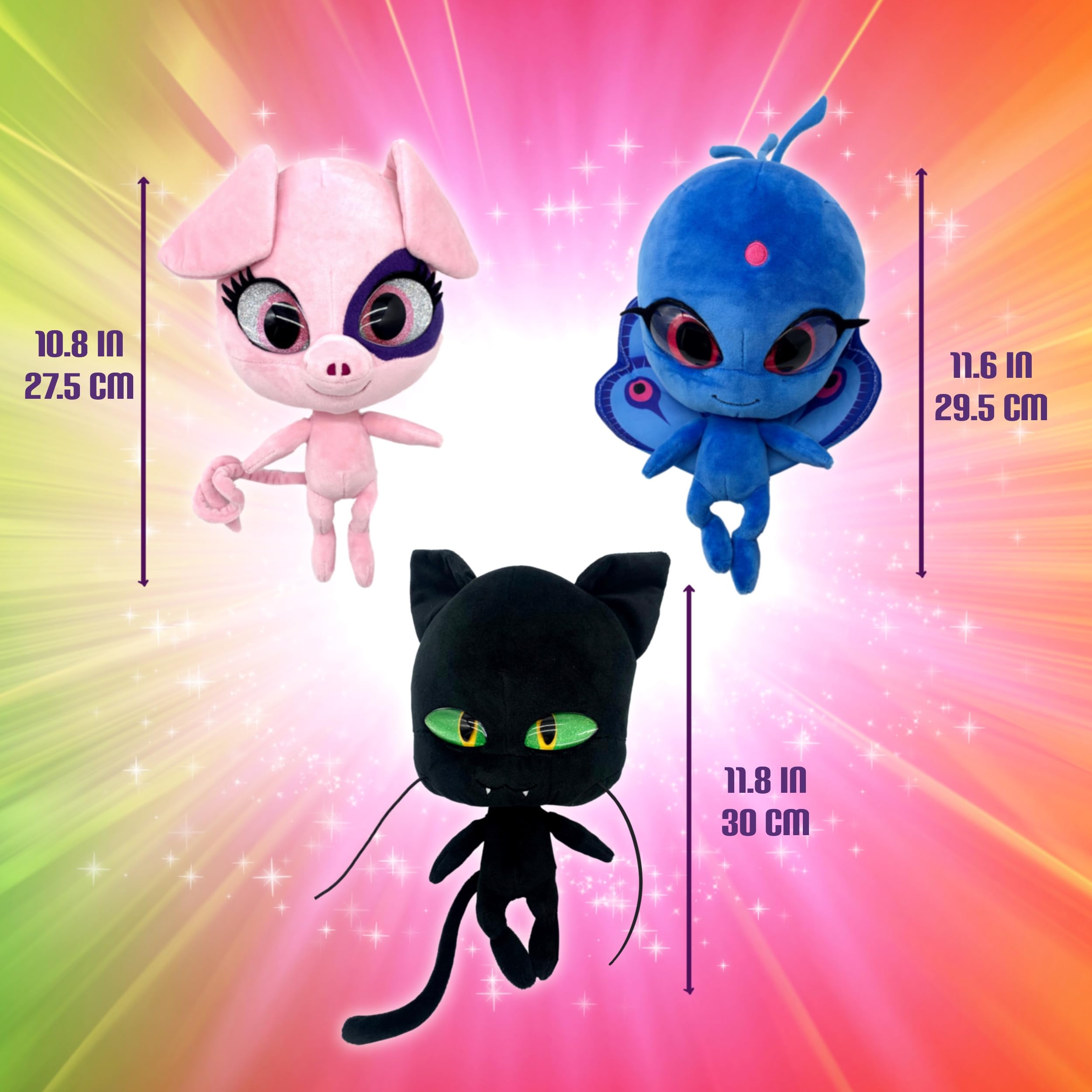 Snapklik.com : Miraculous Ladybug - 3 Pack Kwami Mon Ami, Plagg, Duusu ...