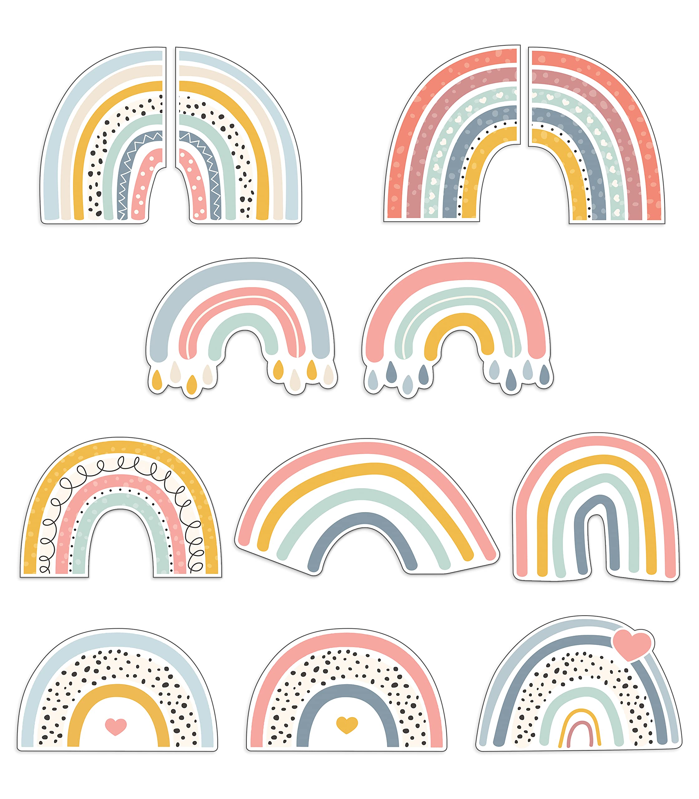 Amazon.com: Carson Dellosa We Belong 36-Piece Boho Rainbow Bulletin ...