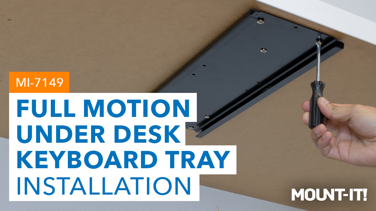 Watch Full Motion Under Desk Keyboard Tray | MI-7149 ﹙Install﹚ on ...