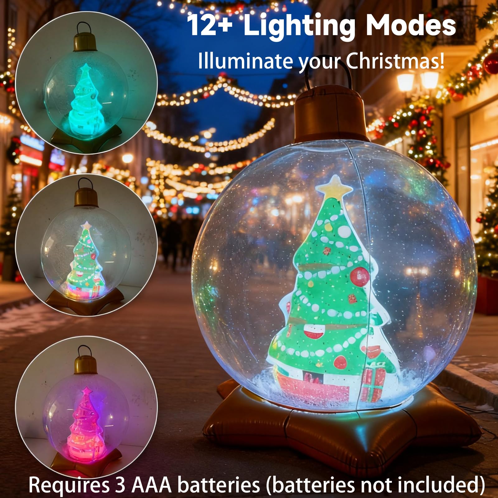 Snapklik.com : 2PCS Inflatable Christmas Ball 24IN PVC Outdoor ...