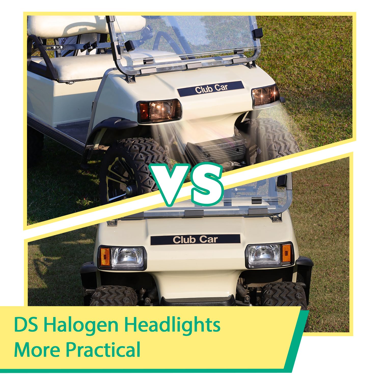 Snapklik.com : FIXHAWK Club Car DS Halogen Headlights For Club Car DS ...