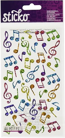 Amazon.com: Sticko Music Notes Stickers : Arts, Crafts & Sewing