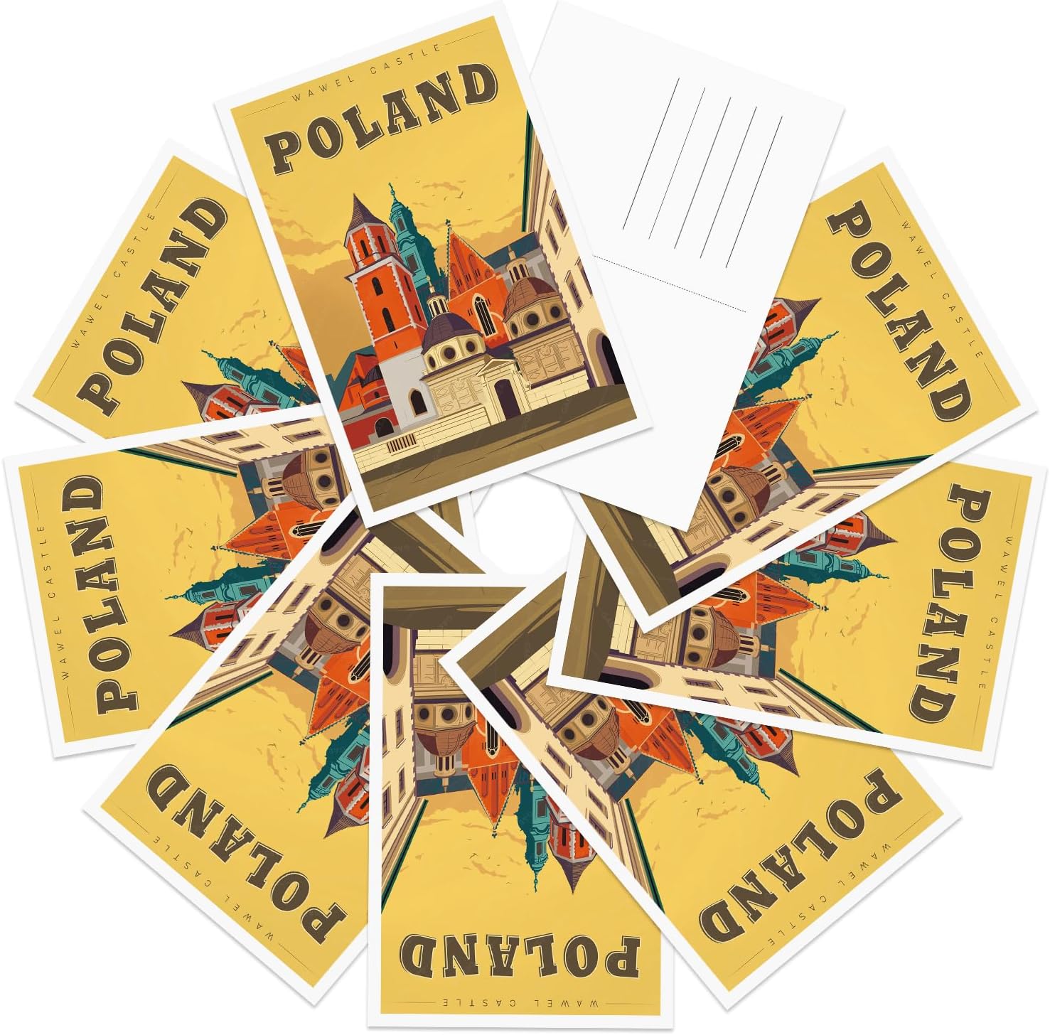 Amazon.com: gaeaverse Krakow Poland Landscape Postcards Vintage ...