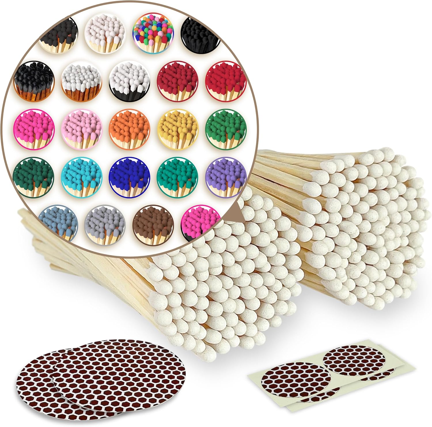 Amazon.com: 4" Matches + Striker Stickers Included | 200 Matchsticks in ...