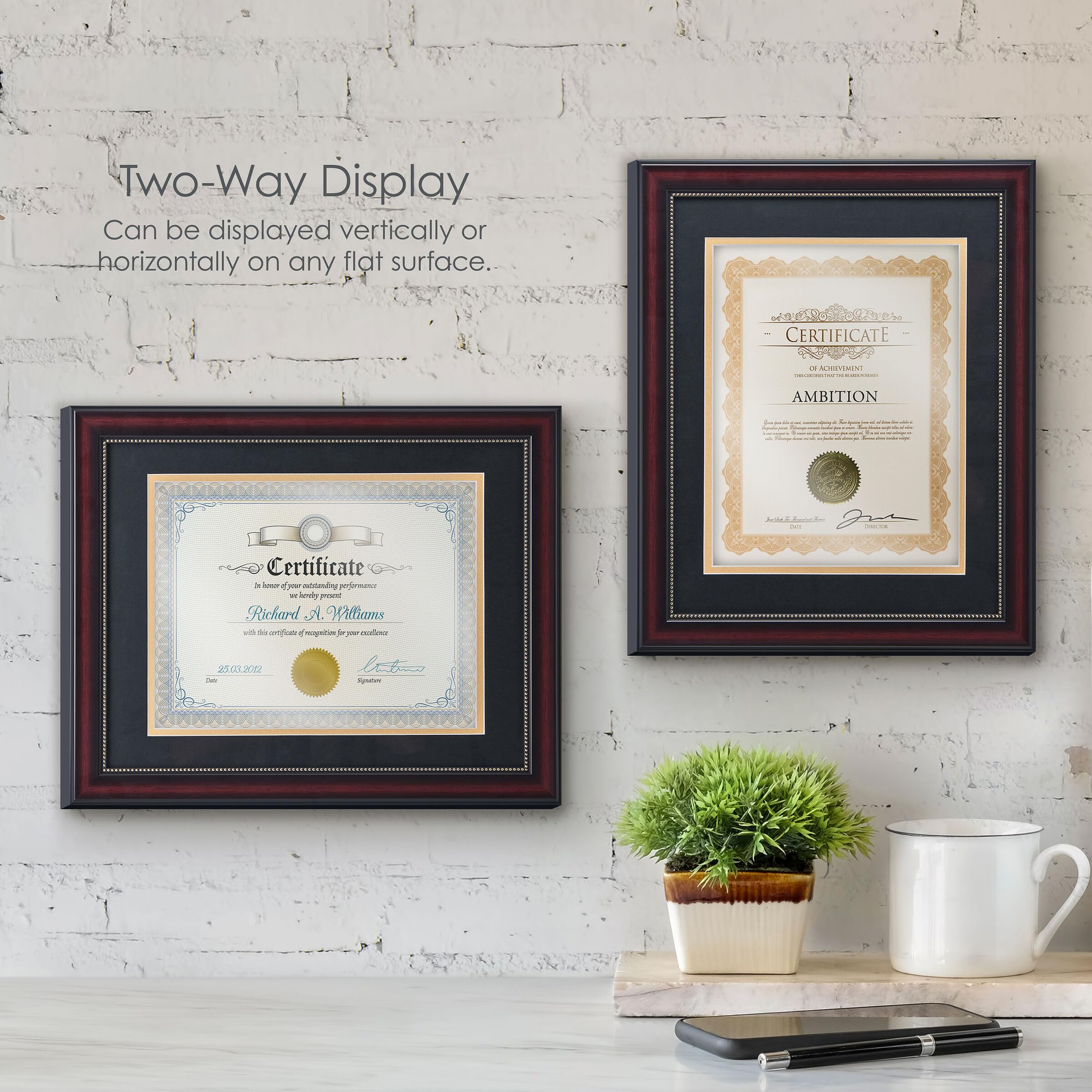Snapklik.com : MELANNCO Wood Certificate Frame