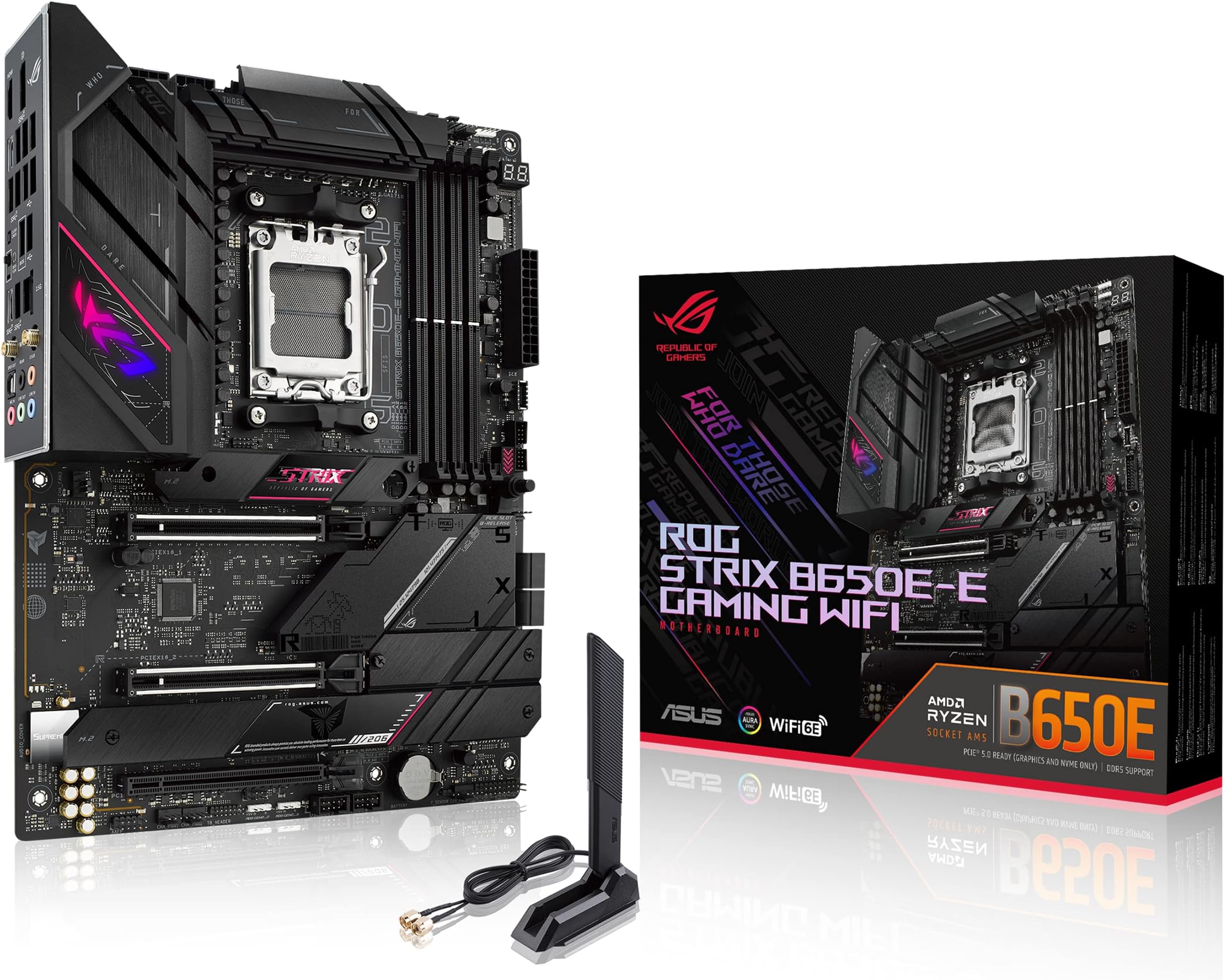 ASUS ROG Strix X670E-I Gaming WiFi AMD Ryzen AM5 ITX motherboard, 10 ...