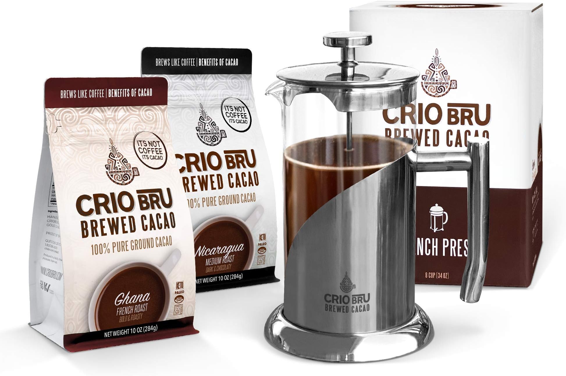 Amazon.com : Crio Bru Ecuador French Roast 10oz Bag | Organic Healthy ...