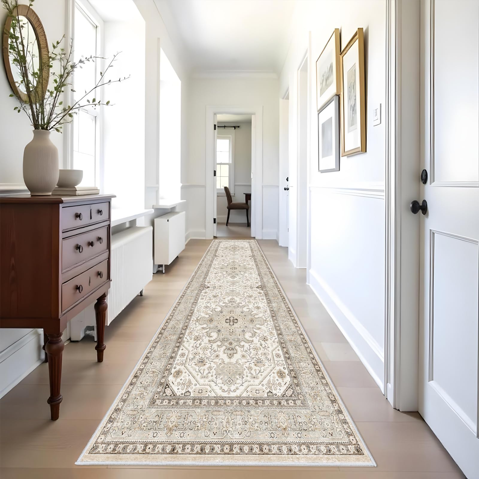 Amazon.com: Runner Rug 3x10 - Non Slip Runners for Hallway Washable ...