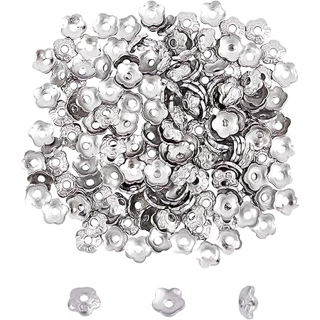 Amazon.com: 160-210pcs Bali Style Jewelry Making Metal Bead Caps Deluxe ...