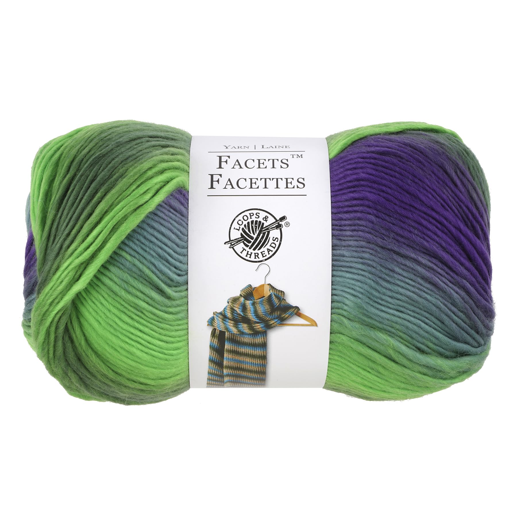 Amazon.com: Facets Yarn by Loops & Threads - Yarn for Knitting, Crochet ...