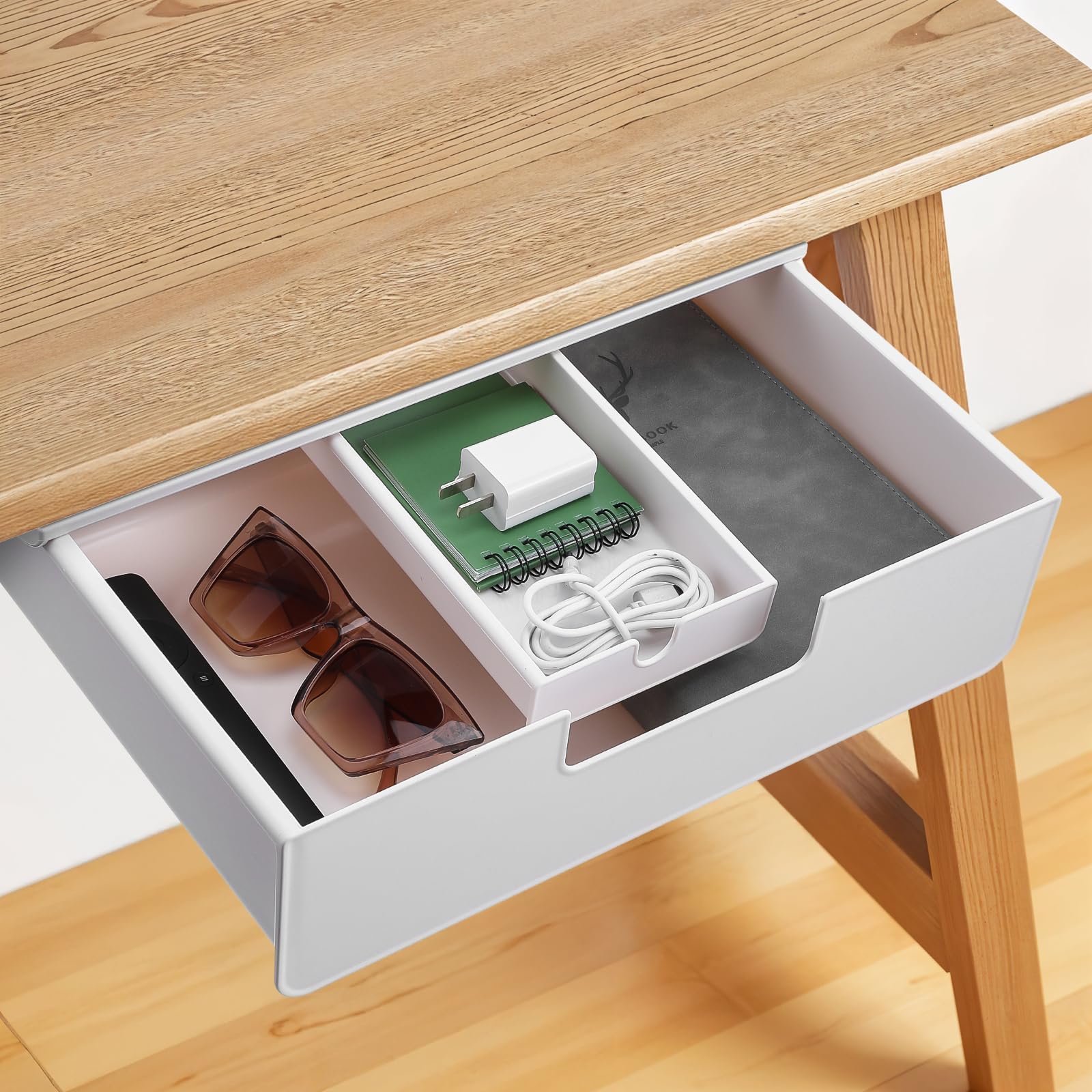 Amazon.com: Under Desk Drawer Slide Out Hidden Under Table Storage ...