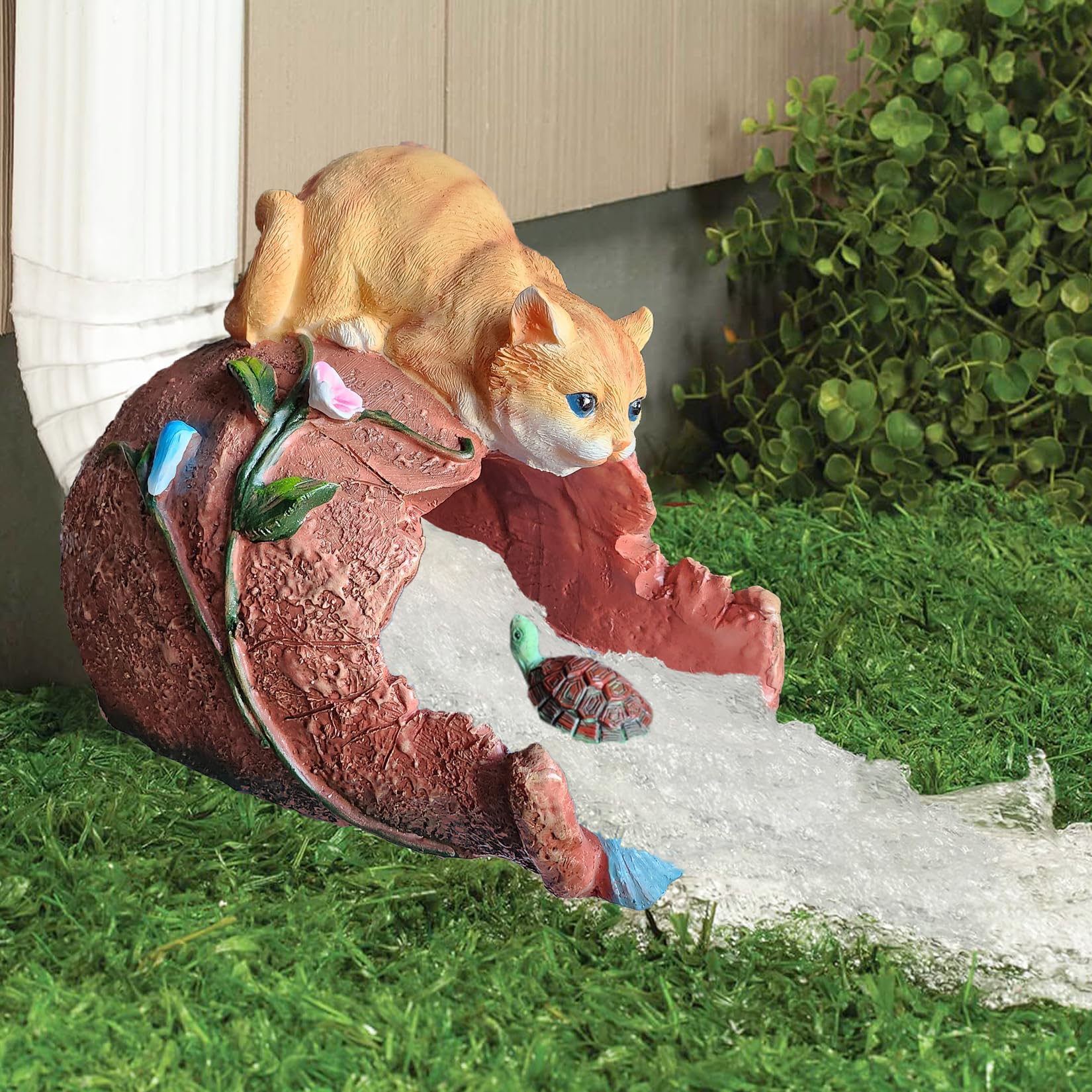 Amazon.com: Elenon Cat Decorative Gutter Downspout Extension Statue ...