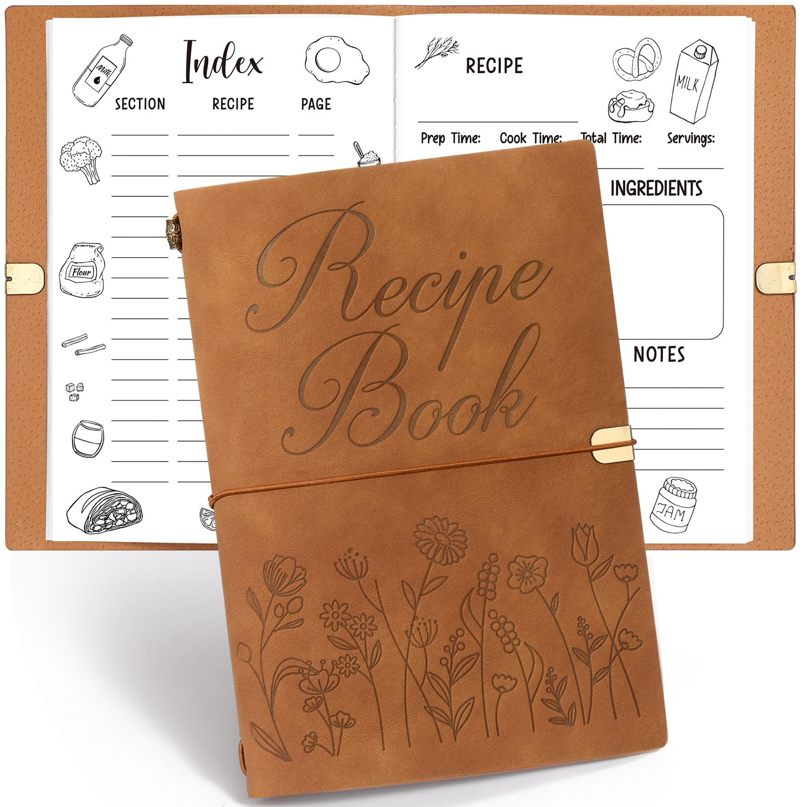 Amazon.com: Mooliwe Blank Recipe Book to Write in Your Own Recipes A5 ...