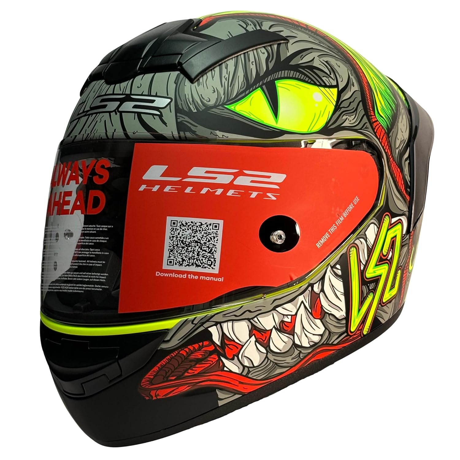 LS2 Helmets - FF352 Rookie - Fizzle - Single Clear Visor | Sharp 4 Star ...