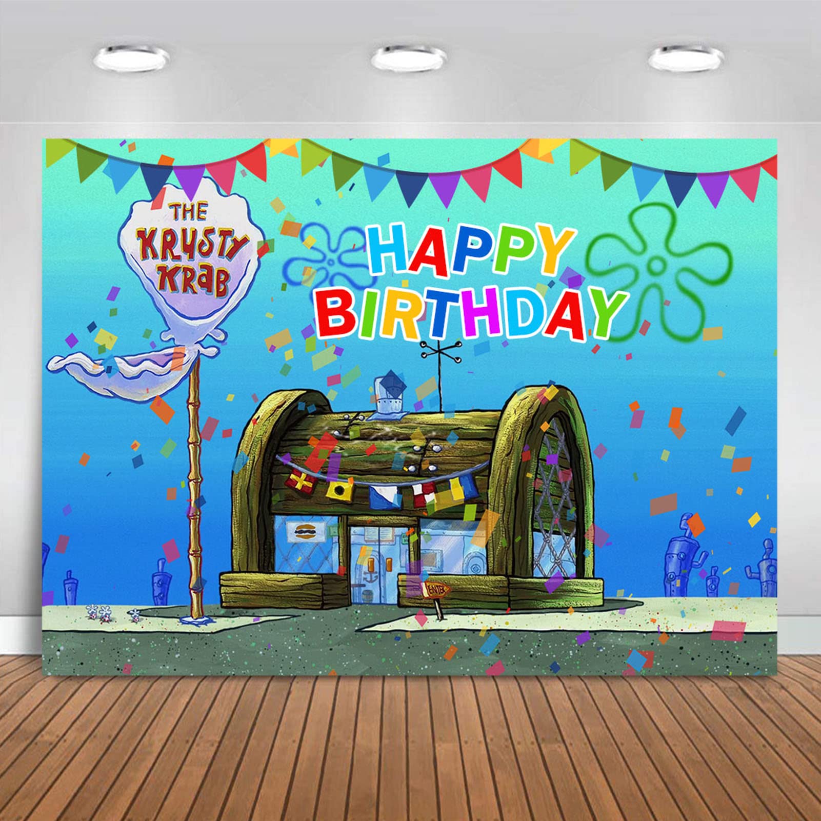 Buy Cartoon Animation Spongebob Theme Photography Backdrop The Krusty ...