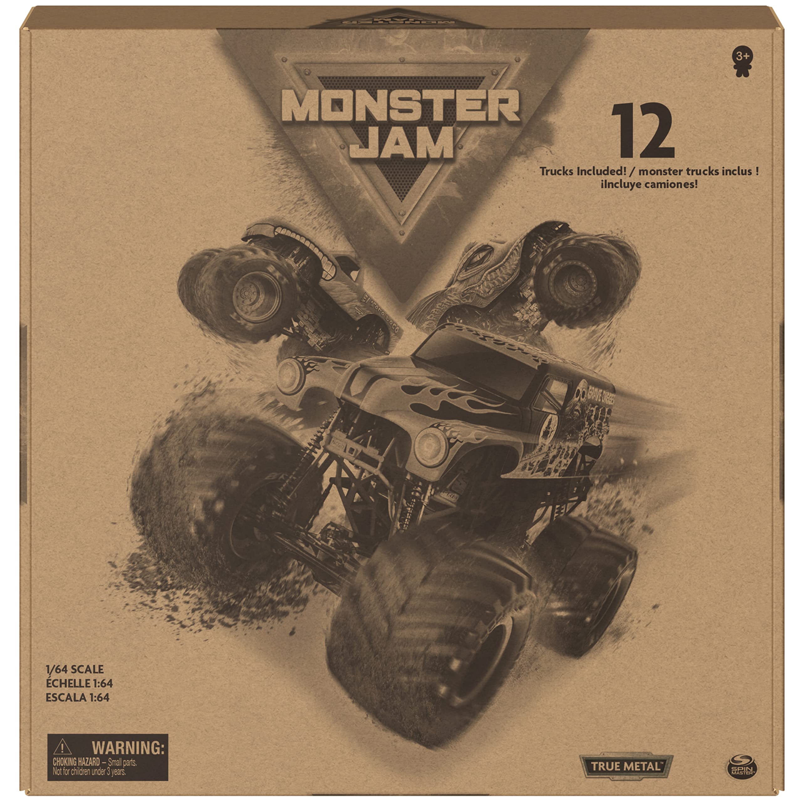 Buy Monster Jam, Official 12-Pack of 1:64 Scale Die-Cast Monster Trucks ...