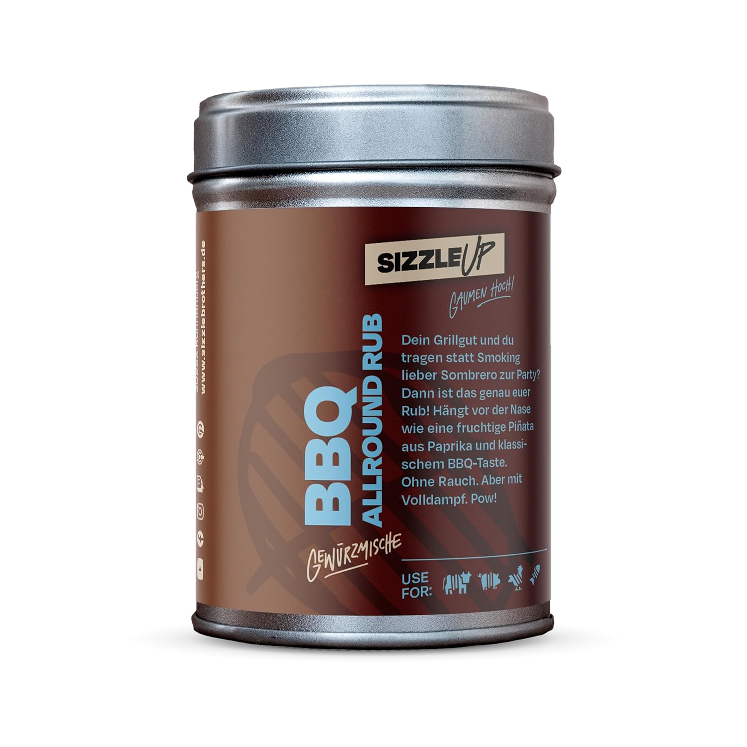 SizzleUp® BBQ Allround Rub Grillgewürz – 135g – BBQ-Gewürz – BBQ-Rub – Gewürzmischung ...