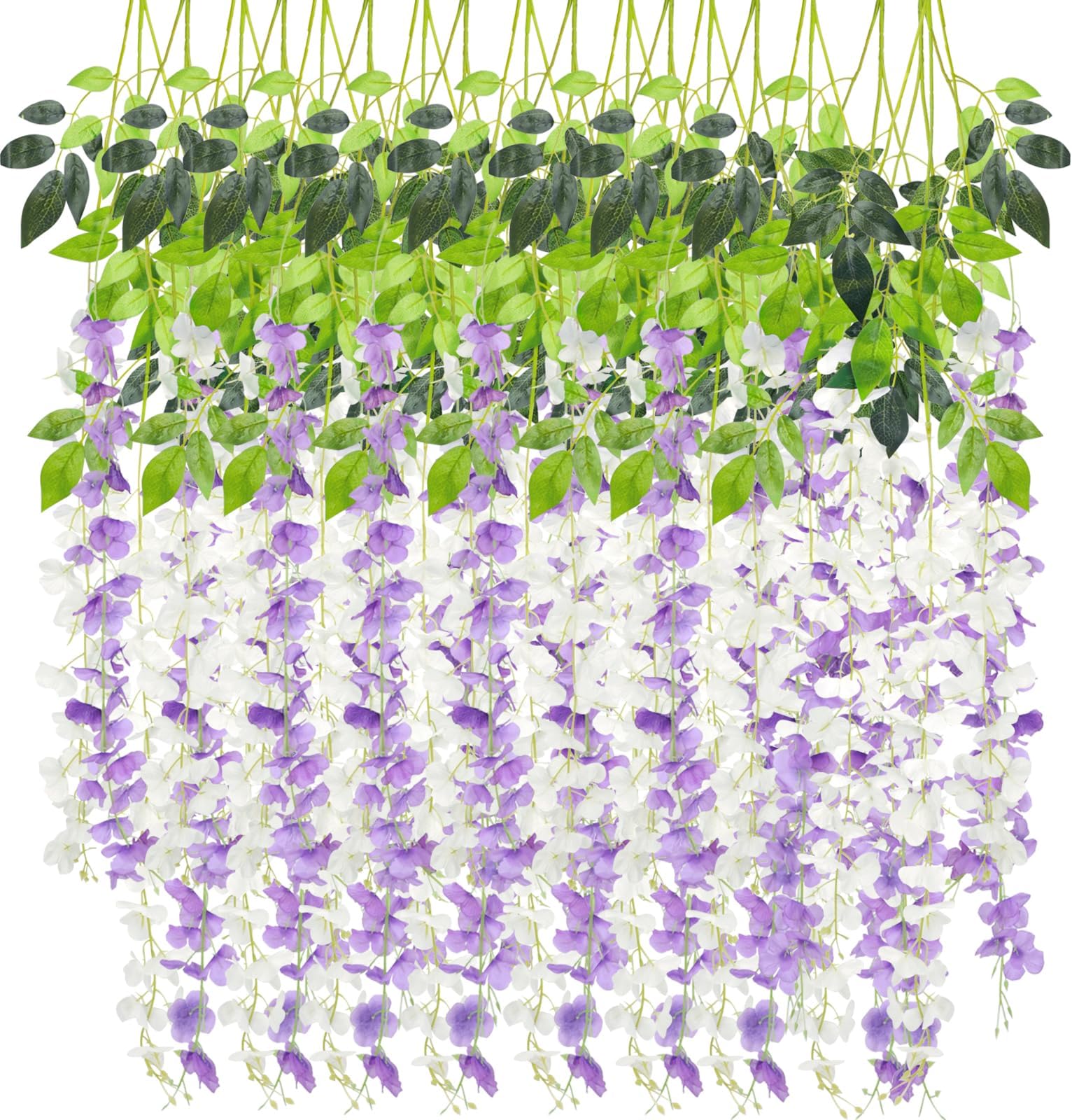 Amazon.com: Artificial Wisteria Hanging Flowers 3.6 ft Artificial Fake ...