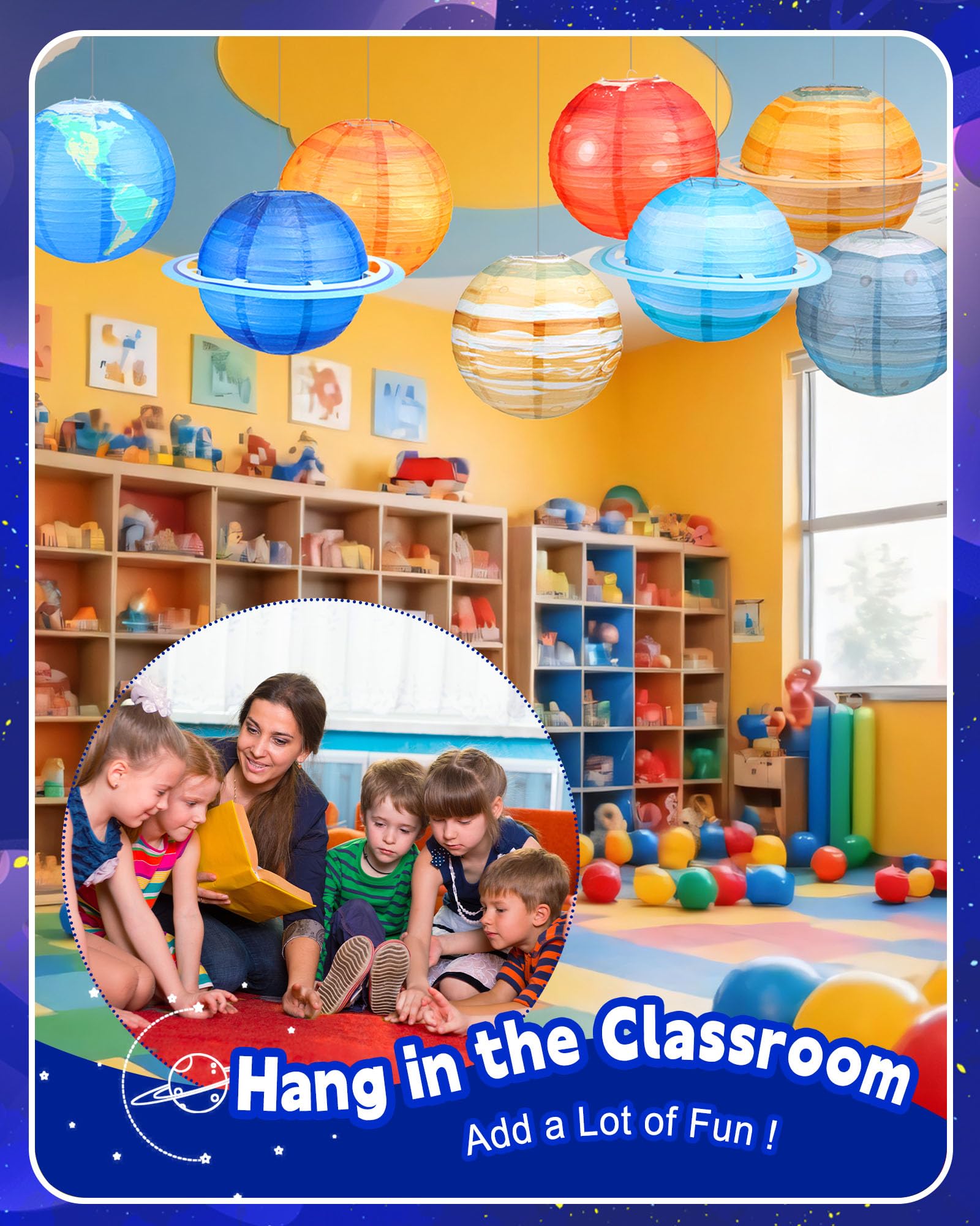 Snapklik.com : 24 Pcs 12 Inch Planet Paper Lanterns Outer Space Party ...