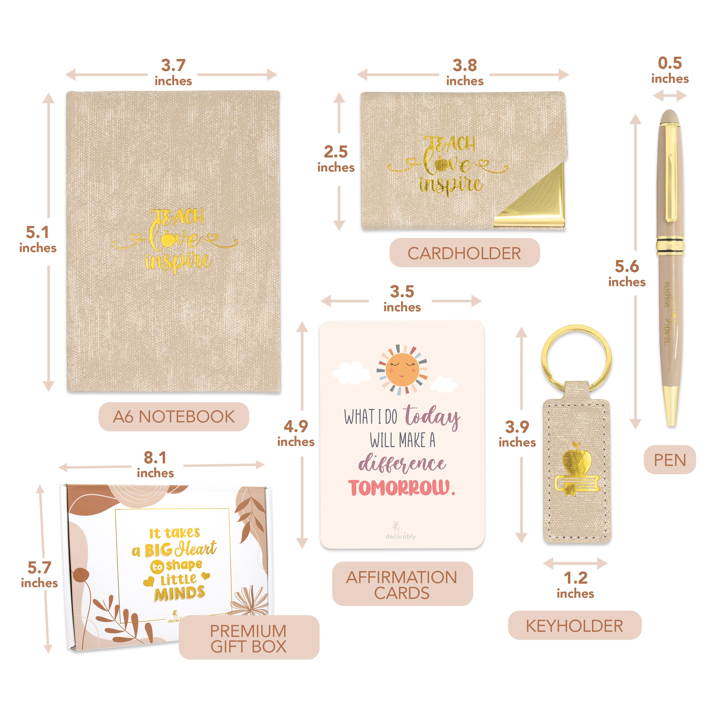 Snapklik.com : Decorably Bisque Teacher Appreciation Gift Set ...