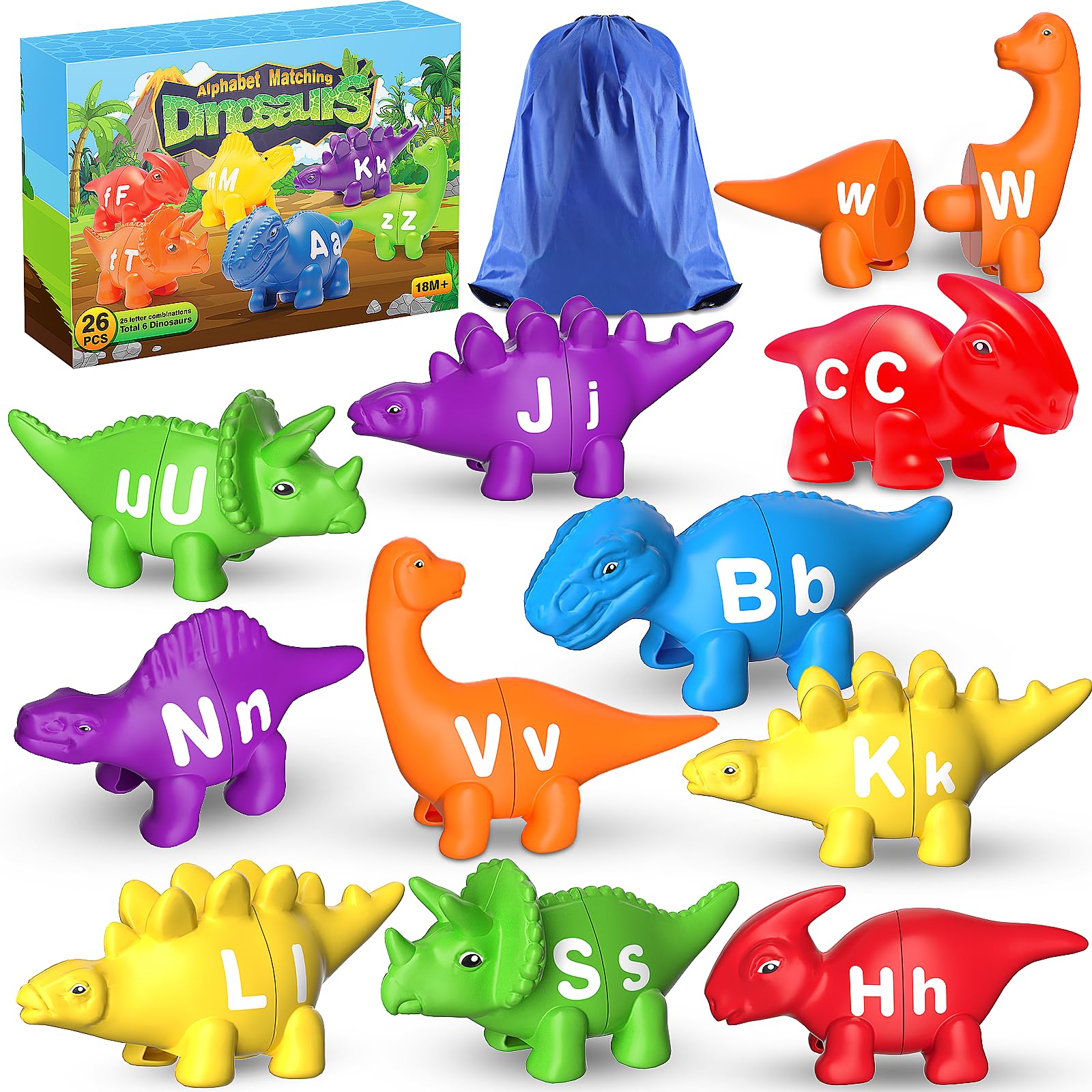 Amazon.com: YTKIH 52 PCS ABC Alphabet Learning Toys for Ages 2-4 ...