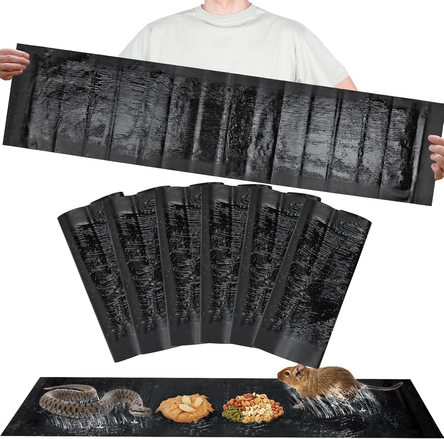 5 PCS Large Sticky Mouse Glue Trap Heavy Duty for Home Indoor Outdoor ...