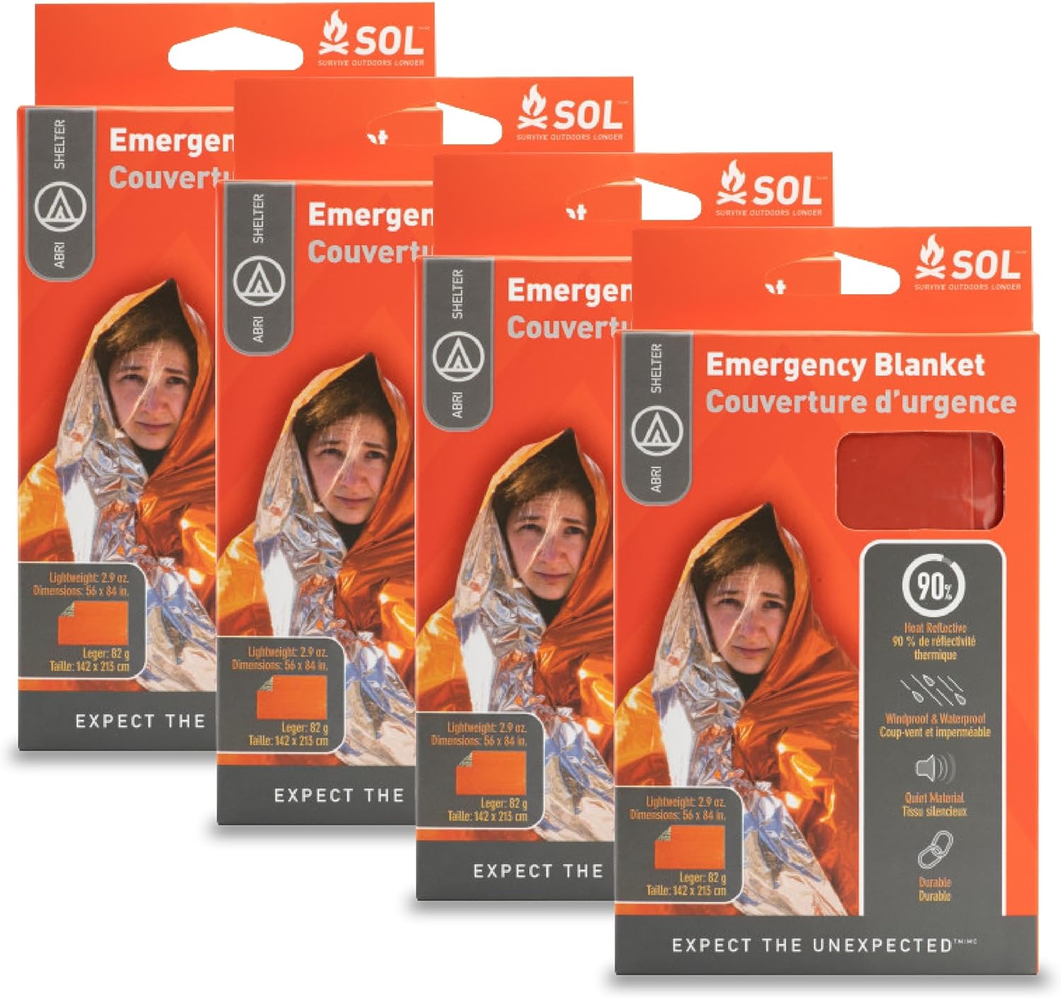 Amazon.com : Survive Outdoors Longer 90% Heat Reflective Emergency ...