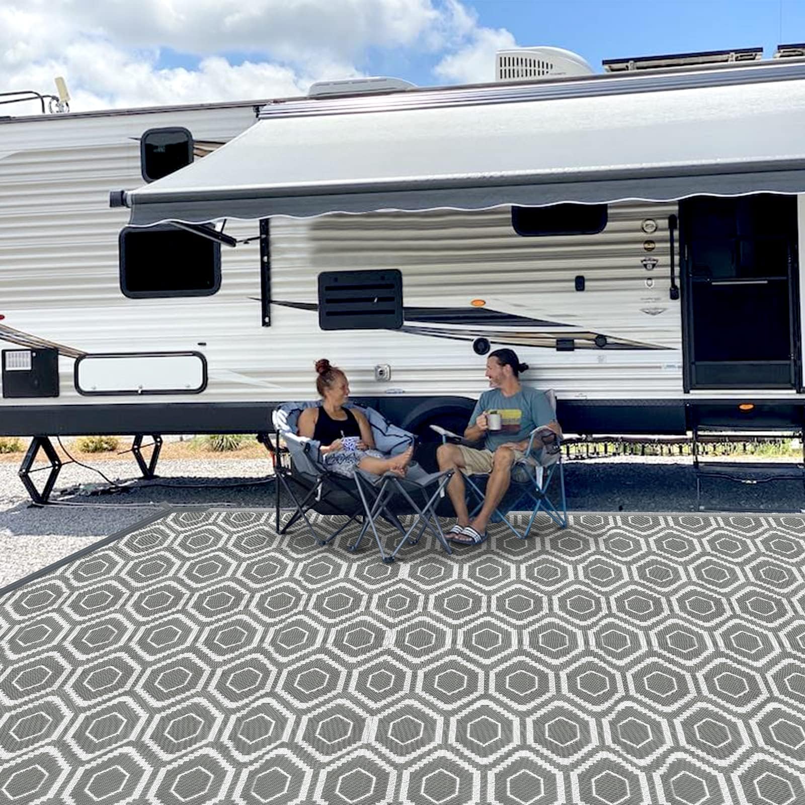 Amazon.com: Stylish Camping 209181 Outdoor Patio / RV Camping Mat ...
