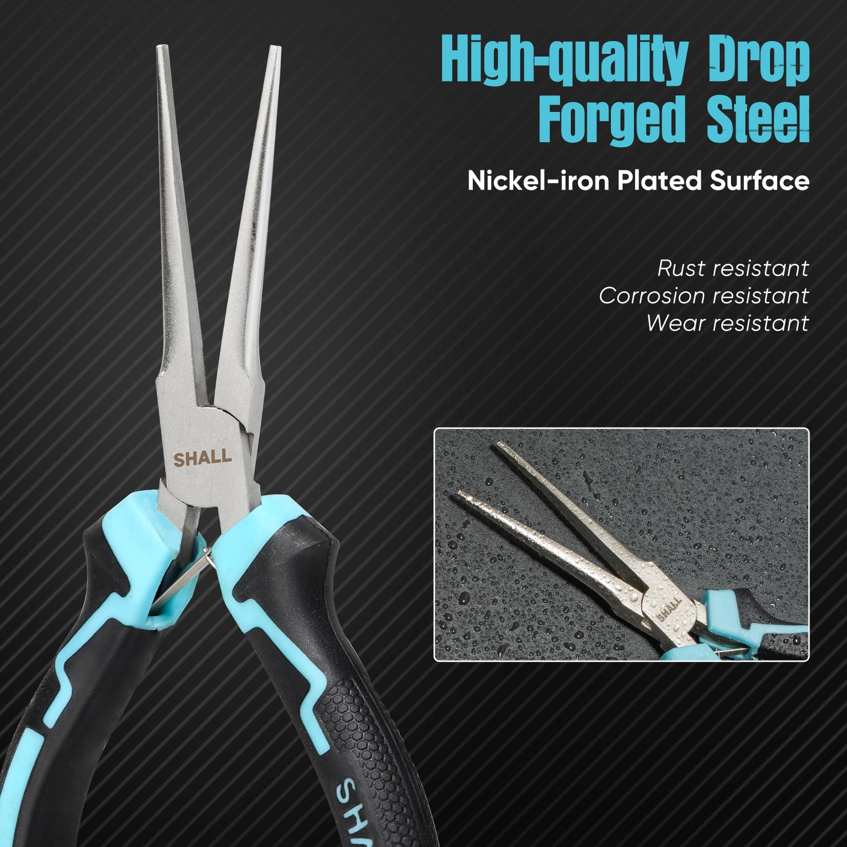 Snapklik.com : 6" Mini Needle Nose Pliers, Long Nose Pliers w/Comfort ...