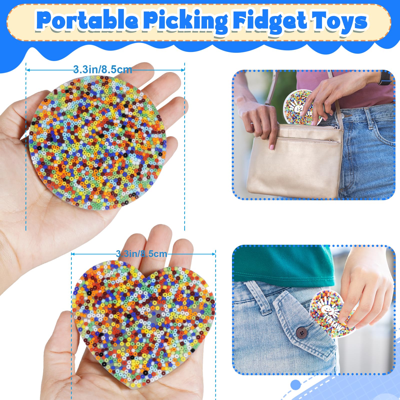 Picky Pads Picky Pad 3-Pack Skin Picking Fidget Toys - Anxiety Relief ...