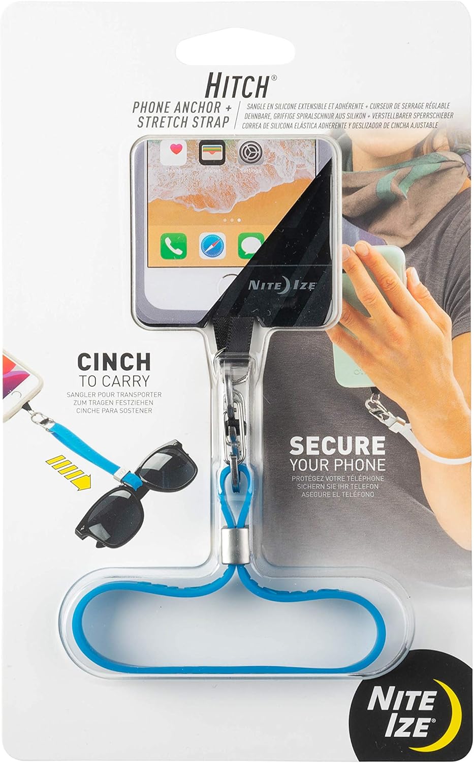 Amazon.com: Nite Ize Hitch Phone Anchor + Stretch Strap, Adjustable ...