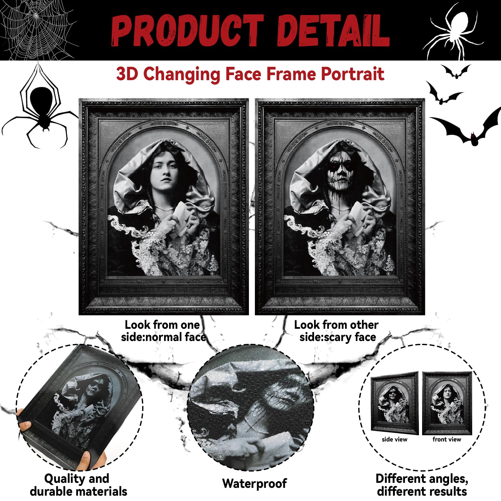 Snapklik.com : 20 PCS Halloween 3D Changing Face Moving Picture Gothic ...