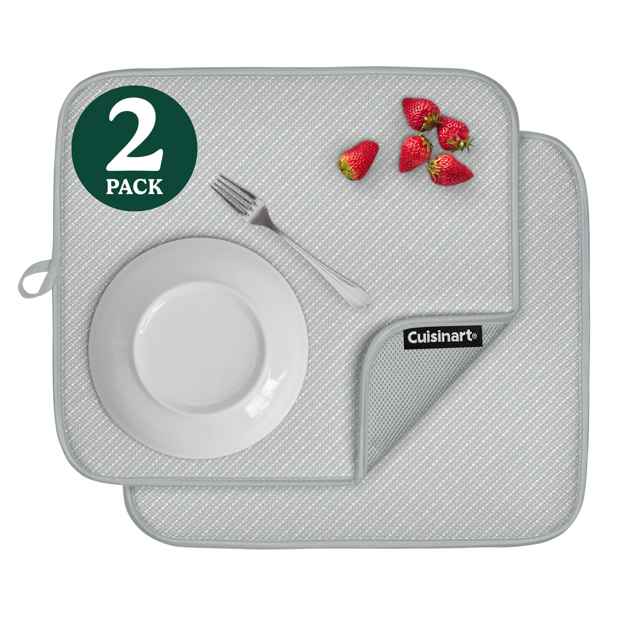 Amazon.com: Cuisinart Dish Drying Mats for Kitchen Counter - (2) 16" x ...