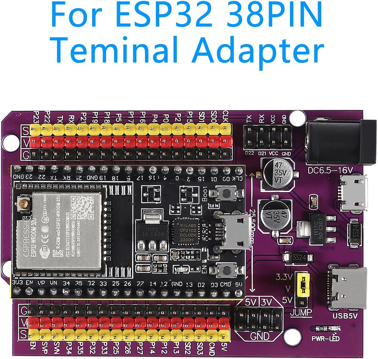 Placa base ESP32-DevKitc, placa de desarrollo ESP32, placa de ...