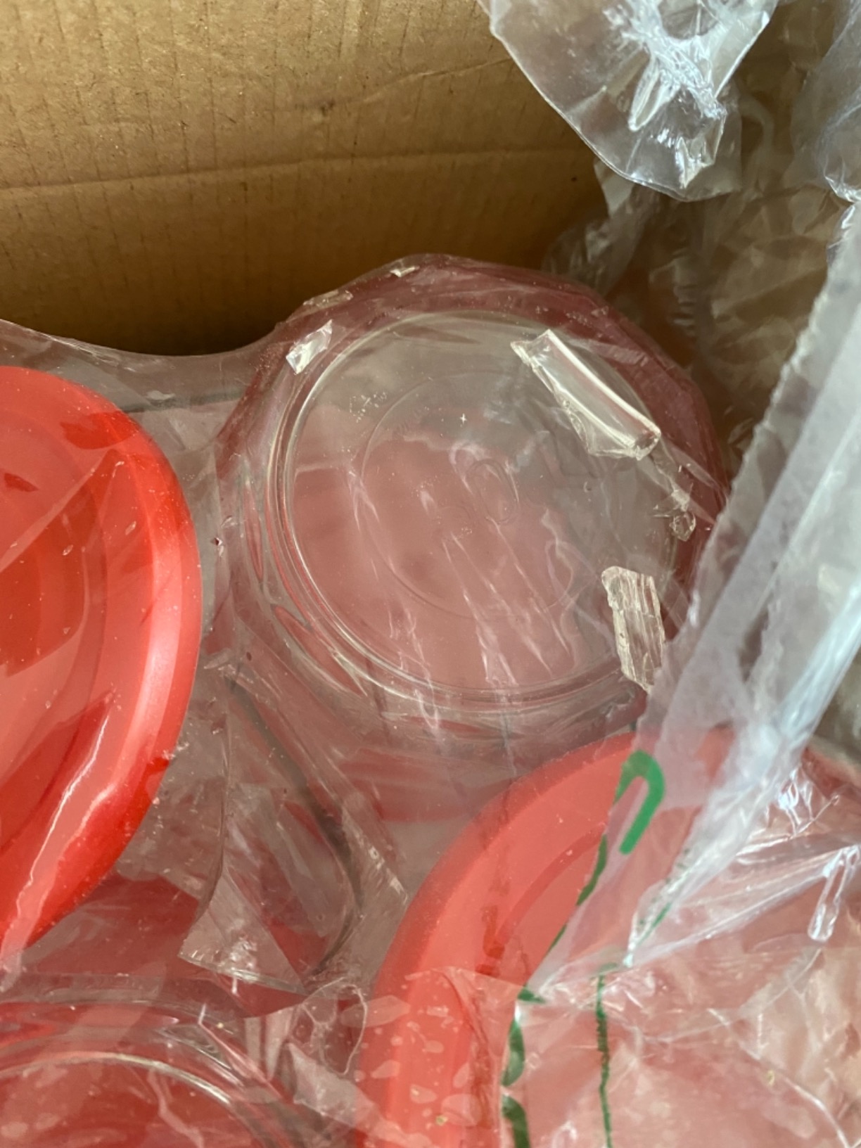 Luminarc Red Top Jam Jar - Sealing Lid (6 Pack) 0.5L (786287) : Amazon ...