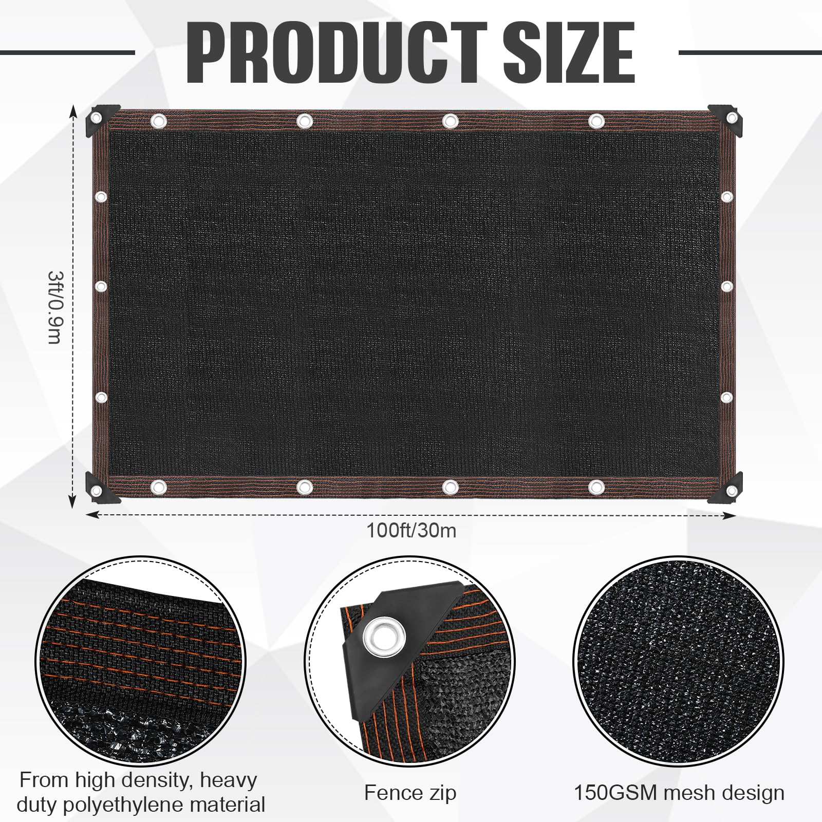 Snapklik.com : Windyun 3Ft X 100Ft Wind Screen Privacy Screen Fence ...