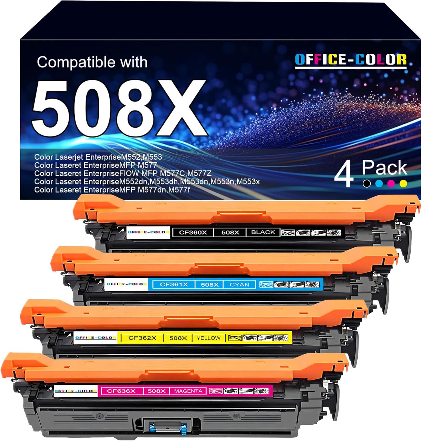 Amazon.com: 508X High Yield Toner Cartridges Works with HP Color Laser ...