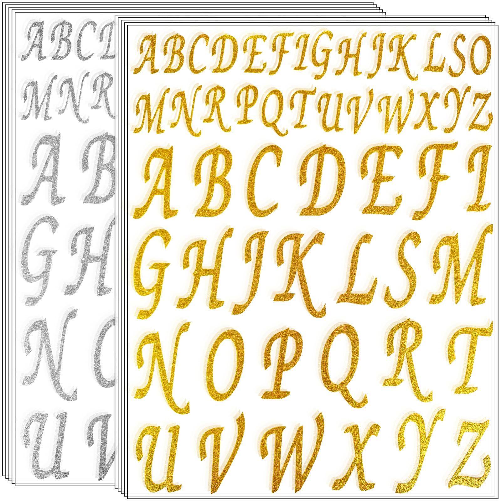 Amazon.com: Waynoda 520 Pieces 10 Sheets Glitter Alphabet Letter ...