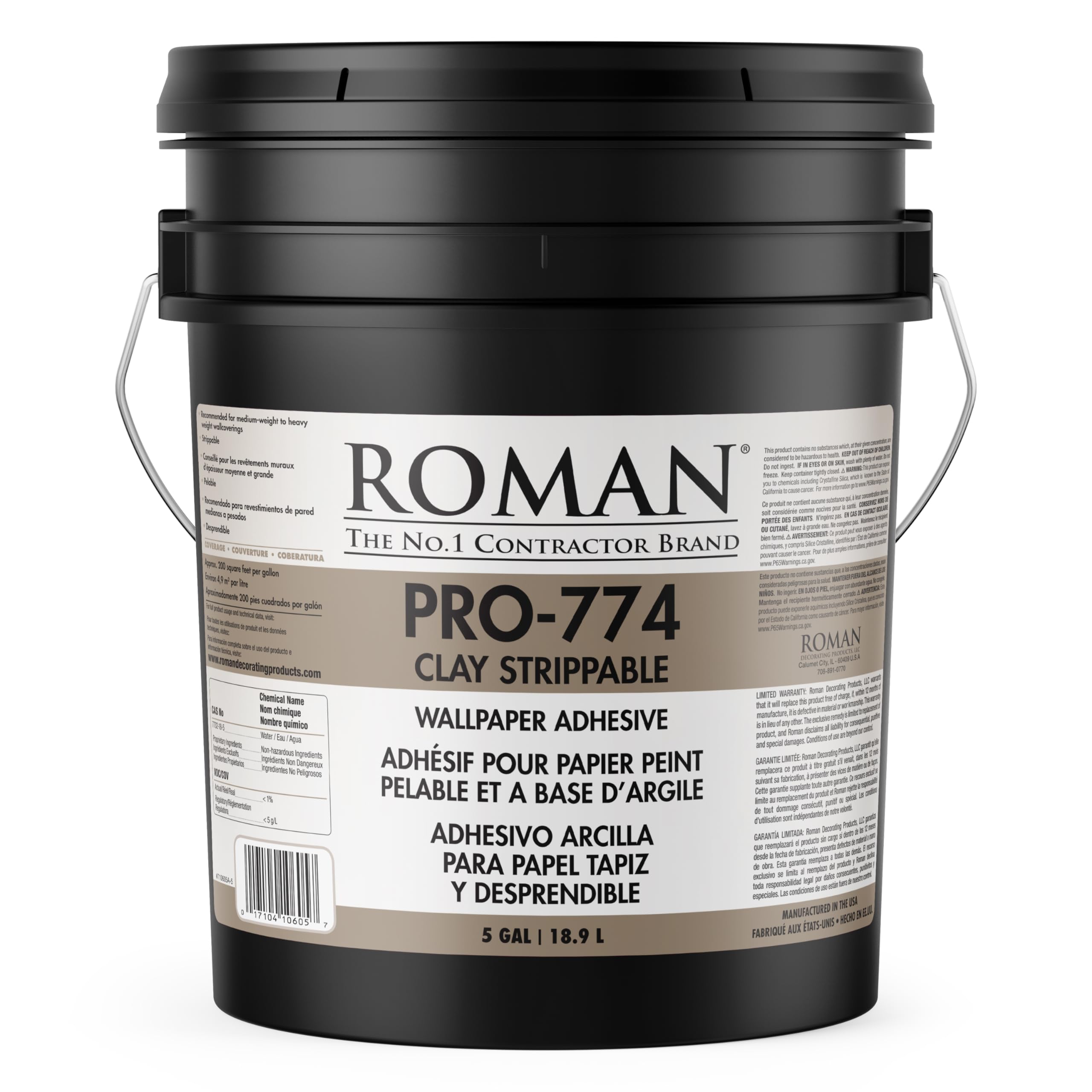 Snapklik.com : Roman PRO-774 Strippable Clay Wallpaper Adhesive ...