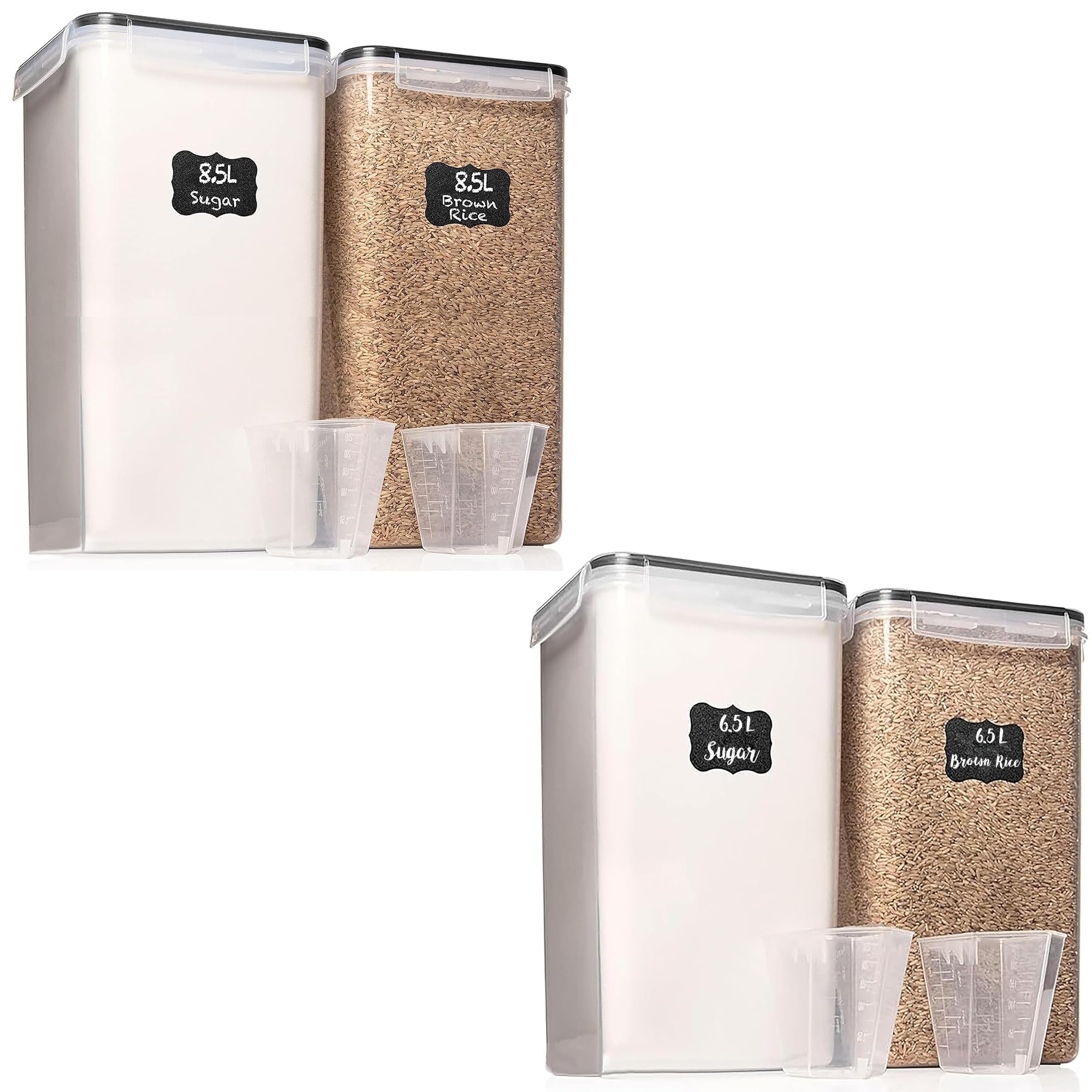 Amazon.com: 2 PC [8.5L / 287 Oz] Extra Large Airtight Food Storage ...
