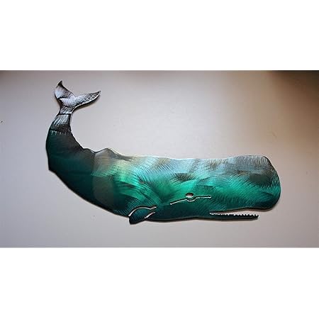 Amazon.com: Blue Whale Metal Wall Art Ocean Animals Metal Signs Fish ...