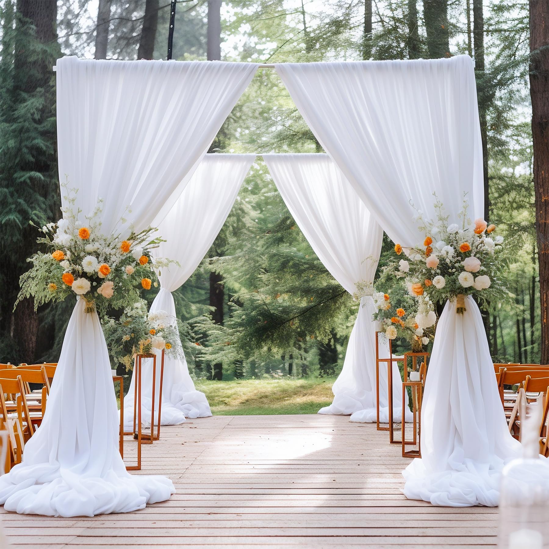 Amazon.com : White Backdrop Curtain Party Backdrop Drapes for Birthday ...