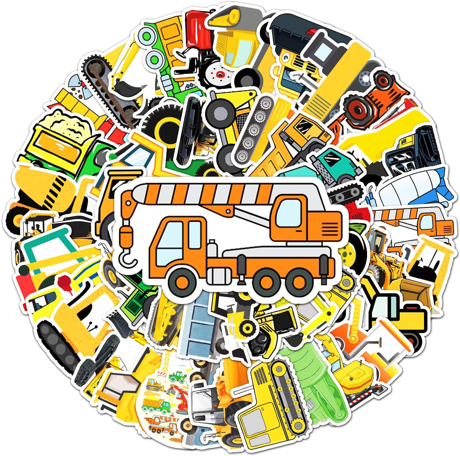 Amazon.com: 100 Pack Construction Stickers, Construction Party Favors ...