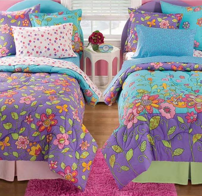 Amazon.com: Kidz Mix Flower Power Bed in A Bag, Full : Home & Kitchen