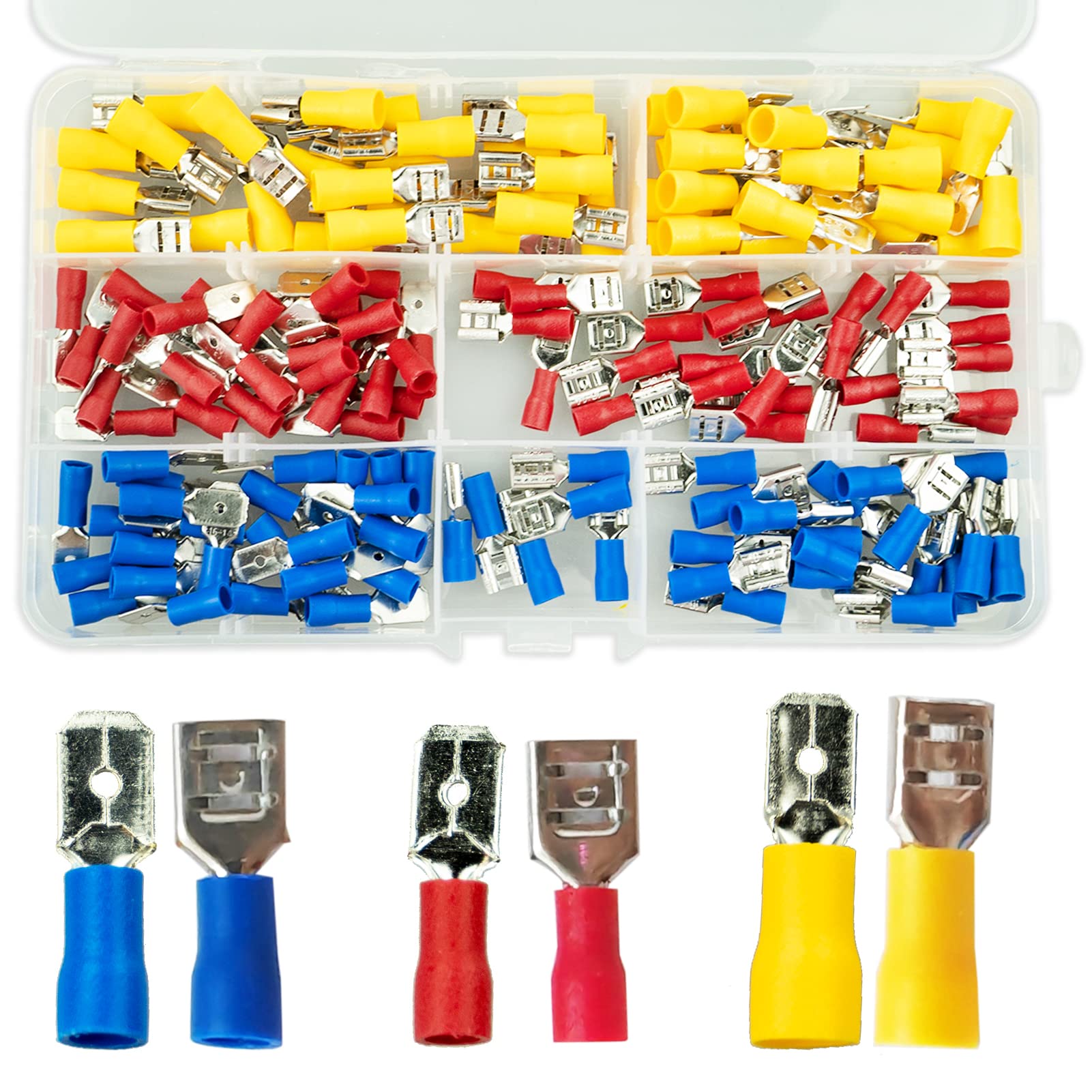 Buy Spade Connector Insulated Crimp Terminals, Electrical Wire ...