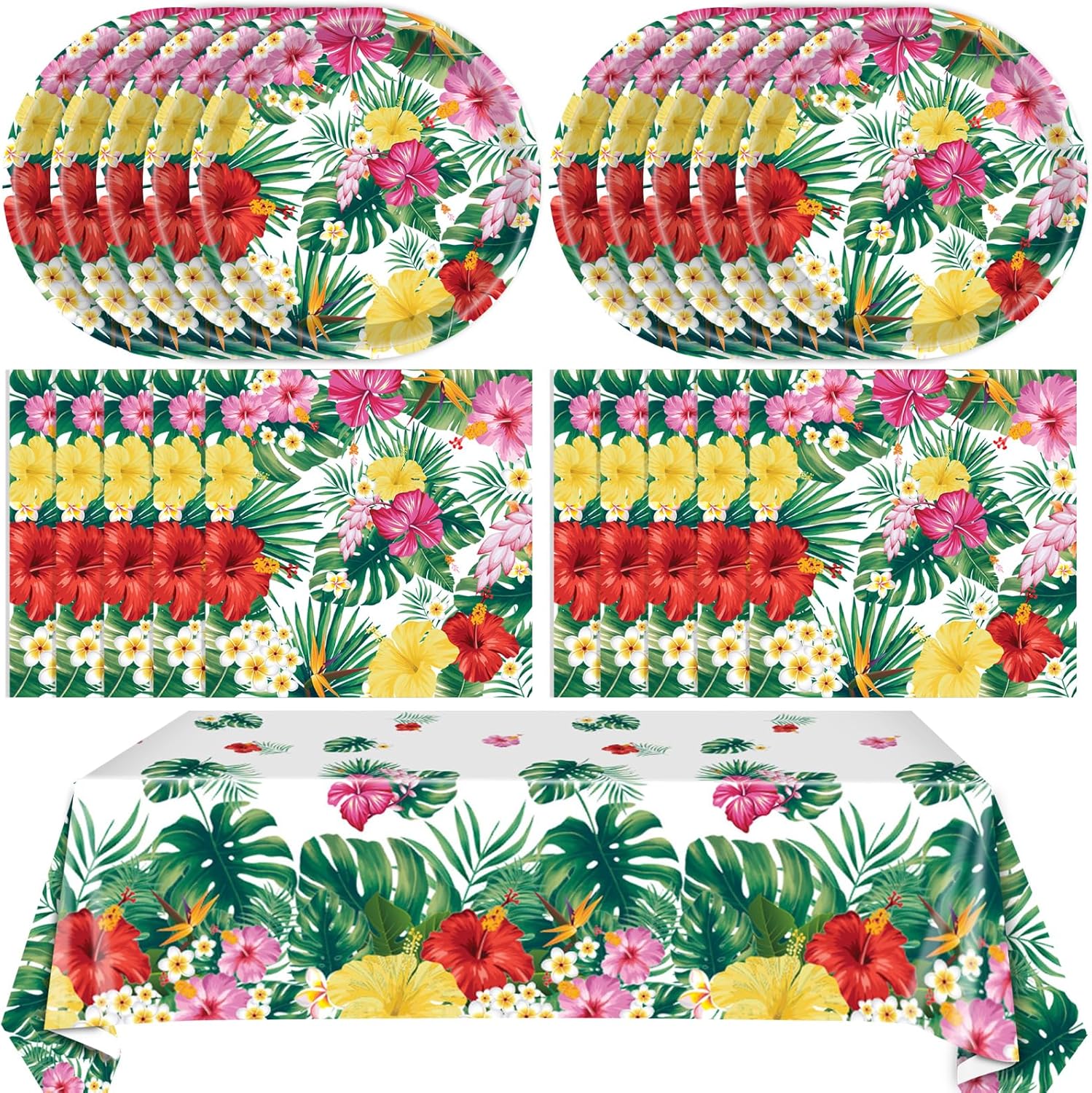 Amazon.com: 41PCSHawaiia Birthday Party Decoration Tropical Luau Themed ...